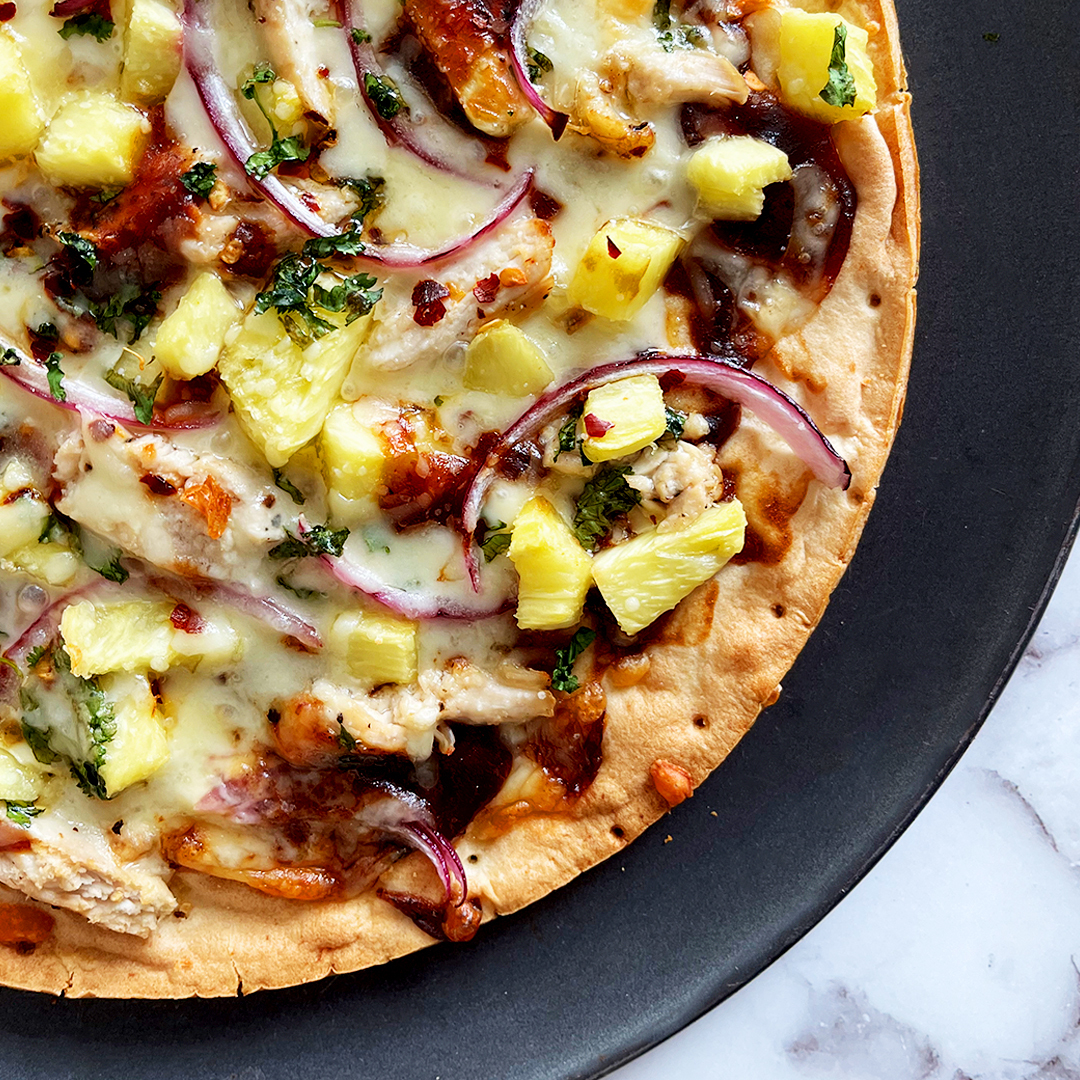 Archita’s Spicy BBQ Pineapple Pizza