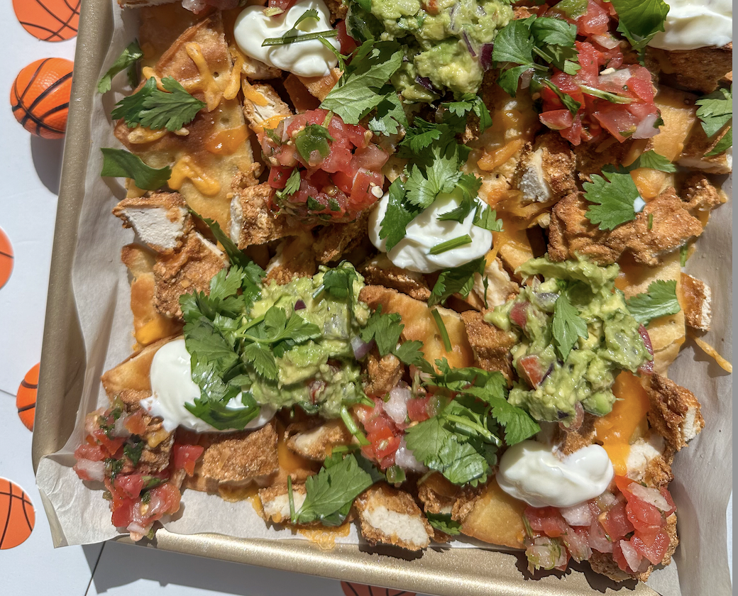 Game Day Plain Crust Chicken Tender Nachos